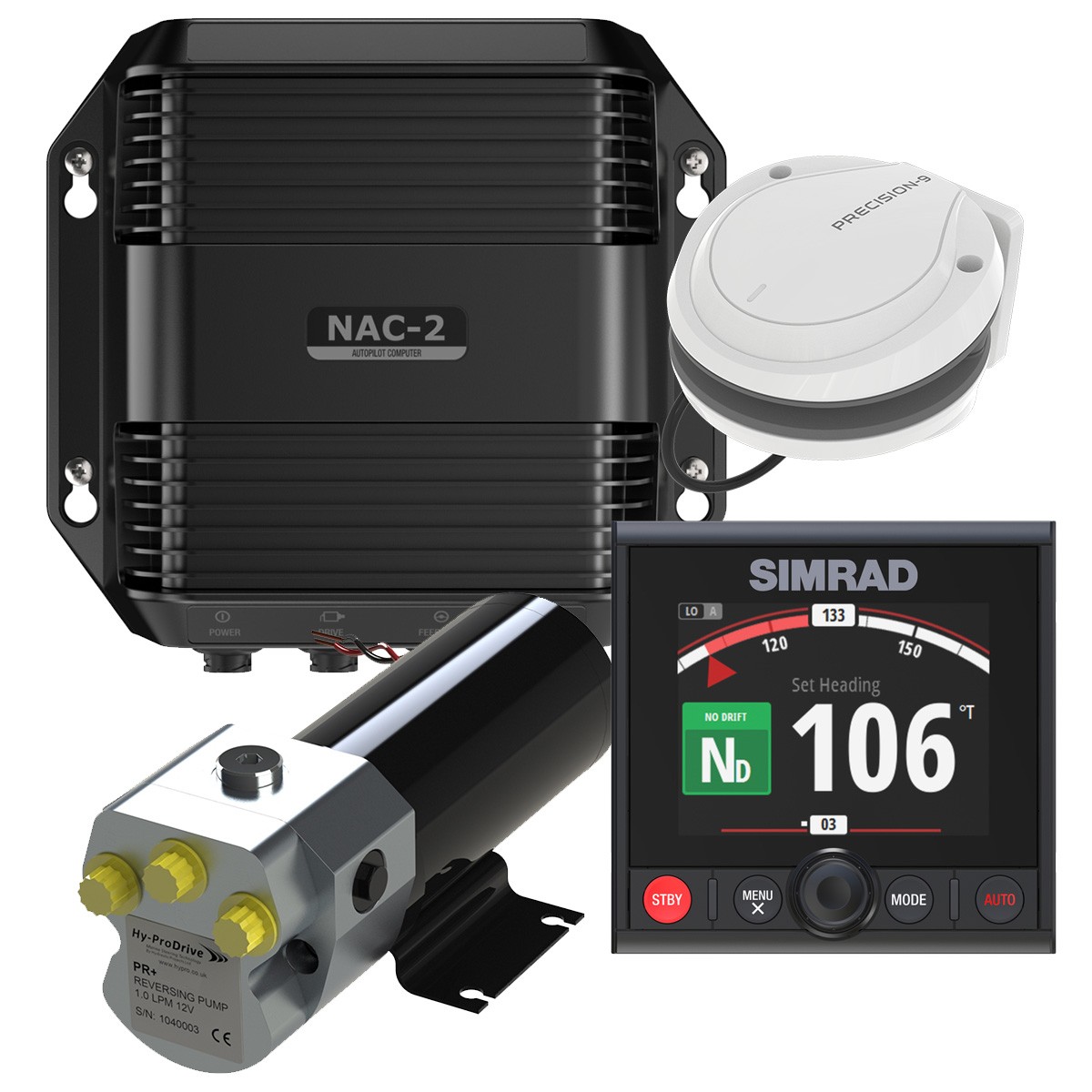Simrad NAC-2 Autopilot Komplett Set Hydraulik mit AP44